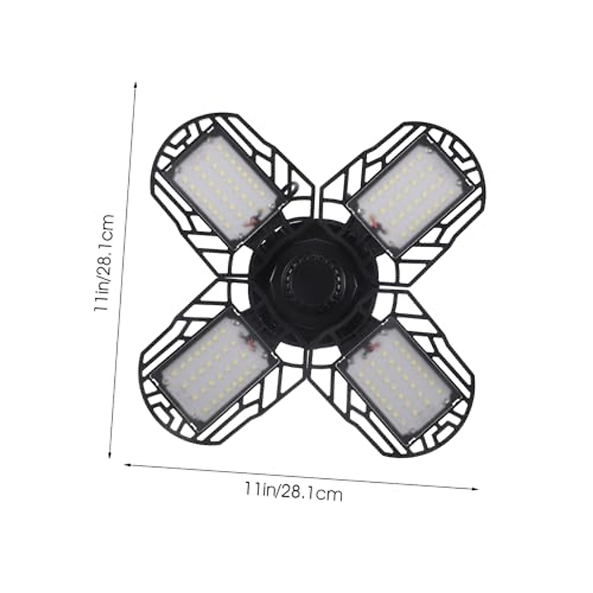 NULYLU 360 Workshop Folding Light Ceiling Light 3 Foot LED Shop Lights LED Deformable Lamp Uplighting Uplights Indoor Office Lighting Garage Light Deformation Lamp Warehouse Light Black