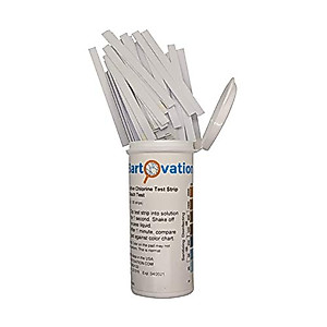 Active Chlorine Bleach Test Strips, 0-2000 ppm [Vial of 100 Plastic Strips] Designed for Daycares and Senior Homes for Sanitizing and Disinfecting