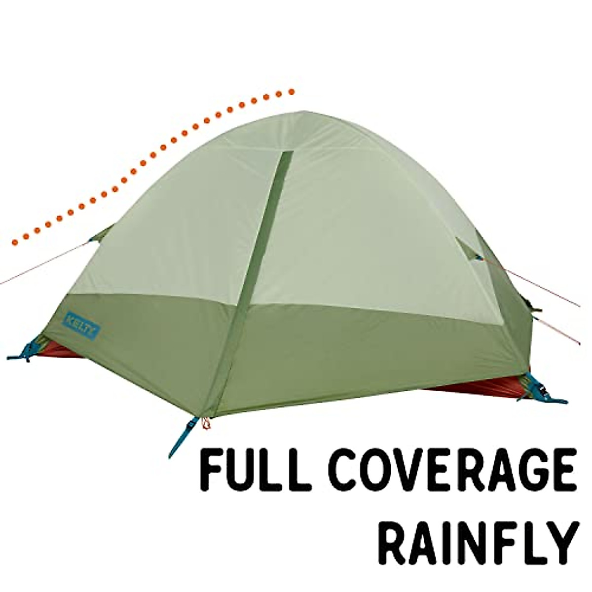 Kelty Discovery Trail Backpacking Tent, Lightweight and Easy to Setup Backpacking Shelter with 2 Aluminum Poles, Single Door Single Vestibule, Stuff Sack Included
