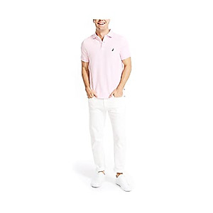 Nautica Men's Sustainably Crafted Slim Fit Deck Polo,Cradle Pink,M