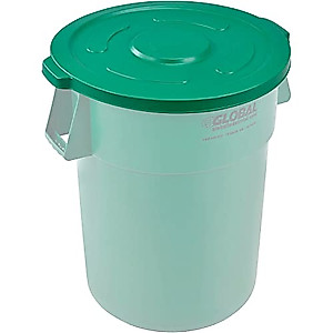 Global Industrial 55 Gallon Garbage Can Lid, Green
