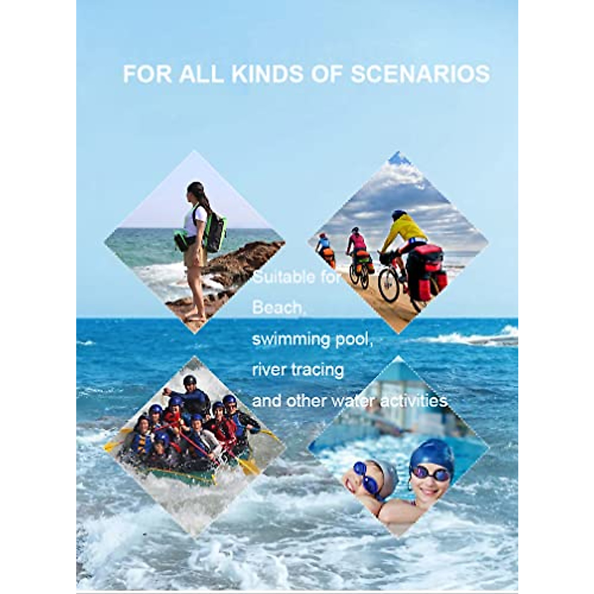 2-Pack Waterproof Phone Pouch, Universal Waterproof Phone Case, IPX8 Dry Bag Underwater with Lanyard for iPhone 13 12 11 Pro Max Samsung S21 S10 etc. up to 7.5 inch (Fluorescent Black)