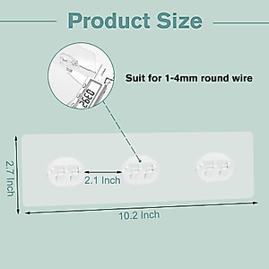 Qiic 4 PCS Shower Caddy Adhesive Replacement Hook, No Drilling Transparent Heavy Stick Hook for Shower Caddy, Bathroom Storage Shelves and Kitchen Racks, Size: 10.2 * 2.7in