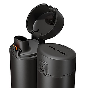 Hidrate Spark PRO Smart Water Bottle – Tracks Water Intake with Bluetooth, LED Glow Reminder When You Need to Drink – Chug Lid, 21oz, Black