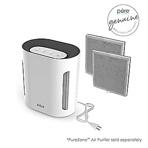 Pure Enrichment Genuine 3-in-1 True HEPA Replacement Filter for the PureZone Air Purifier - 2 Pack (PEAIRPLG)