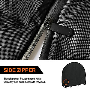 2win2buy Round Firewood Log Rack Cover, Outdoor Waterproof Ring Log Hoop Cover fit 4 Seasons Black & 5 Pairs LED Light Up Shoelaces Casual Sneaker Waterproof Plastic Shoe Strings