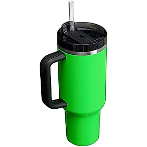 STANLEY Quencher H2.0 FlowState Stainless Steel Vacuum Insulated Tumbler with Lid and Straw for Water, Iced Tea or Coffee, Smoothie and More, Neon Green, 40 OZ
