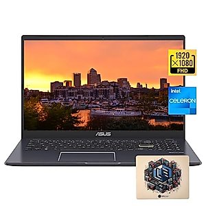 ASUS 2023 Newest Vivobook Go 15 L510 Thin Laptop, 15.6" FHD Display, Intel Dual-core N4020 Processor, 4GB RAM, 64GB eMMC, 256GB SD Card, Intel UHD Graphics, Windows 11 Home in S Mode