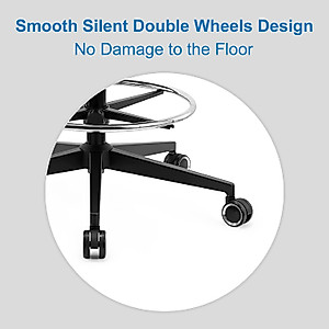 Mid-Back Ergonomic Drafting Chair,Mesh High Desk Chair,Counter Height Desk Chair,Tall Office Chair with Adjustable Foot Ring,Standing Desk Chair with Lumbar Support and PU Arms(Black)