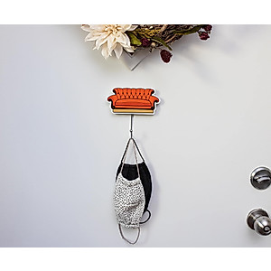 Friends Icons Die-Cut Coat Hanger Wall Hooks, Set of 3 | Ready To Mount Decor, Storage Rack Organizer For Hanging Jackets, Hats, Purses