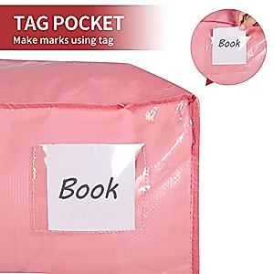 Heavy Duty Extra Large Moving Bags with Extra Long Handles -Includes Backpack Straps - Easy Storage For Space Saving (Set of 8) (Mixed Colors 2 of Each)