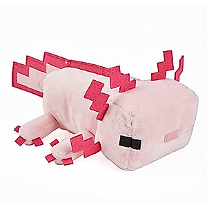 Mattel Minecraft Basic 8-inch Plush Axolotl Stuffed Animal Figure, Soft Doll Inspired by Video Game Character