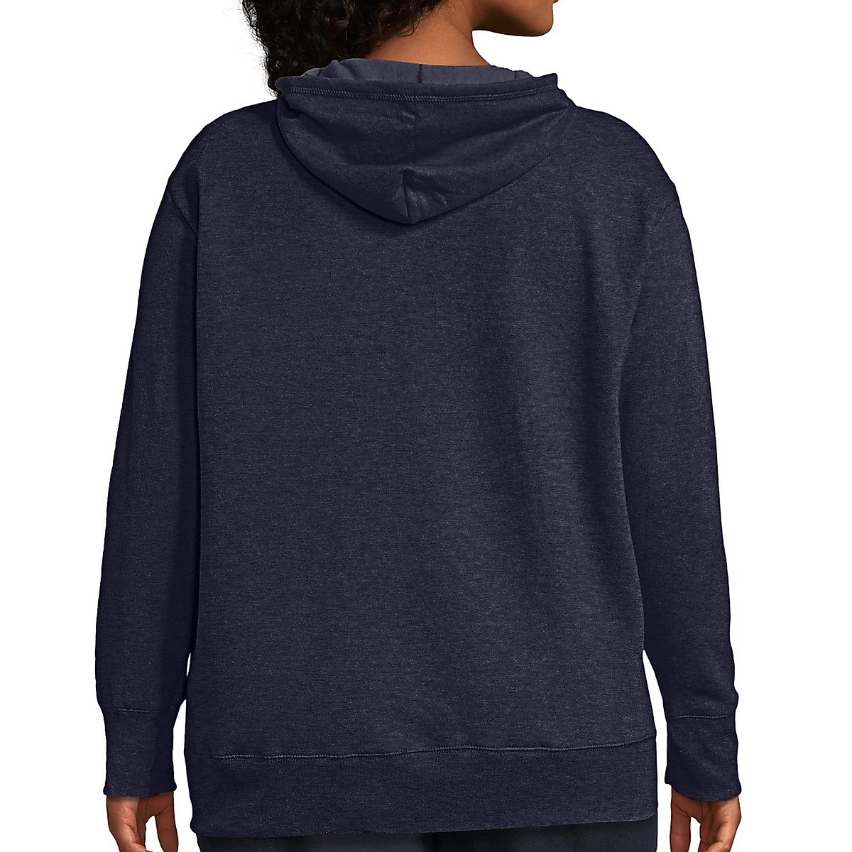 JUST MY SIZE womens Comfortsoft Ecosmart Fleece Full-zip Women's athletic hoodies, Navy Heather, 3X US