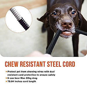 TUKELER Pet Heating Pad with Chew Resistant Cord Temperature(86℉-146℉) Adjustable Dog Heating Pad,Waterproof & Overheat Protection 31.5"x19.6"