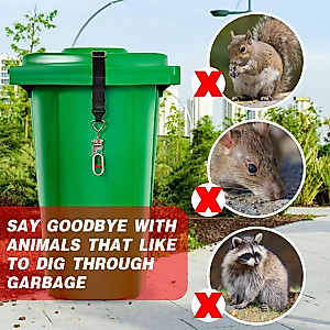 Bear Proof Trash Can Lid Lock,Trash Can Locks for Animals,Heavy Duty Trash Can Lock,Garbage Can Locks for Animals,Squirrels, Dogs, Raccoons(1 Pack)