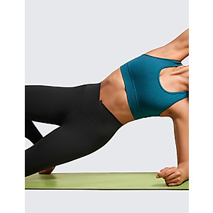 CRZ YOGA Womens Butterluxe Crossover High Waist Workout Leggings 28" - Criss Cross Full Length Gym Lounge Athletic Yoga Pants Black Small