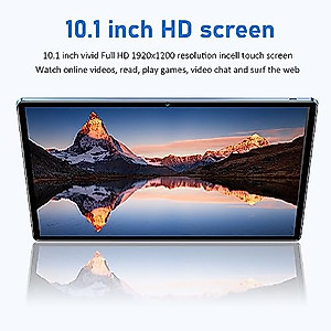 10.1 Inch Android 12 Tablet, 2 in 1 Tablet with Bluetooth Keyboard, Leather Case, TWS Headset, 4GB RAM, 64GB ROM, 5G WiFi, 8800mAh Battery (US Plug)