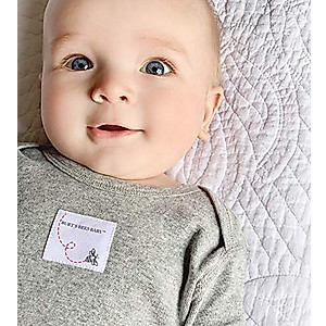 Burt's Bees Baby Unisex Bodysuits, 2-Pack Organic Cotton Short & Long Sleeve One-Pieces,Heather Grey, 0-3Months