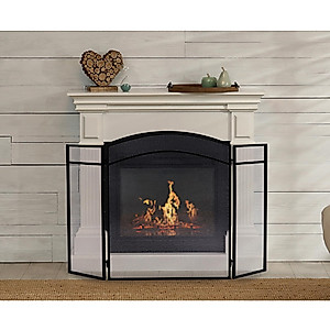 DOEWORKS Three Panel Basic Arch Fireplace Screens