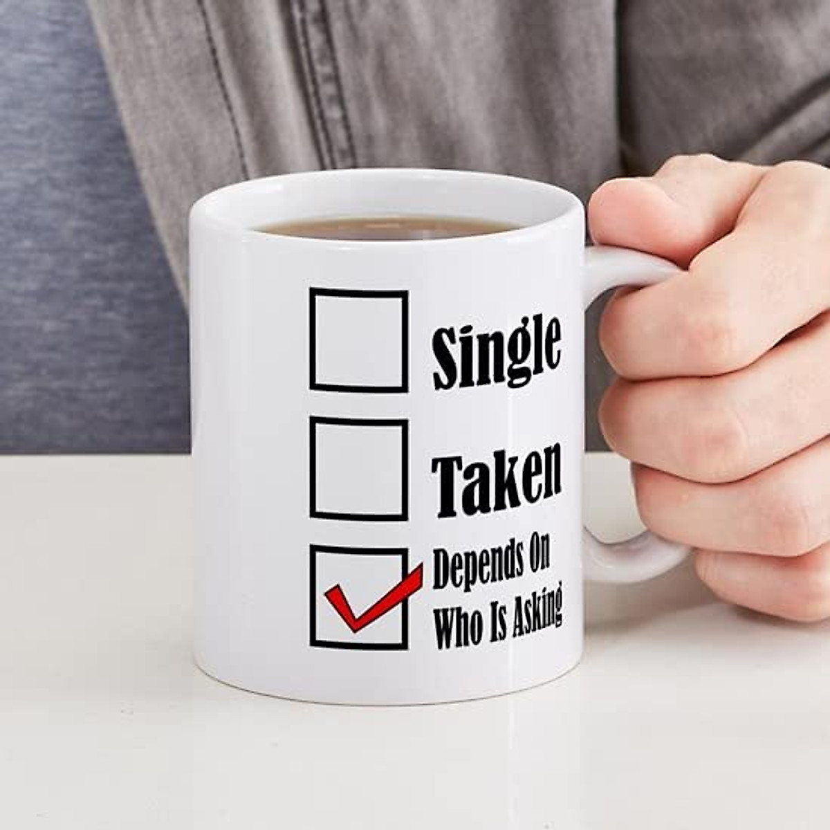 CafePress Single Ready To Mingle Mugs Ceramic Coffee Mug, Tea Cup 11 oz