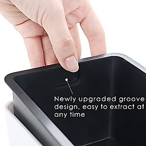 GardenBasix Elongated Self Watering Planter Pots Window Box 5.5 x 16 inch with Coconut Coir Soil Indoor Home Garden Modern Decorative Planter Pot for All House Plants Flowers Herbs 1, White 5.5" x16”