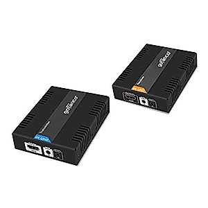 gofanco HDBaseT HDMI Extender 4K 60Hz (4:2:0 8-bit) Over CAT5e/CAT6/CAT7 Cable with Bi-Directional IR, PoC - Up to 70 Meters (230 feet) @ 1080p and 40 Meters (130 feet) @ 4K, HDCP 2.2 (HDbaseT-Ext)