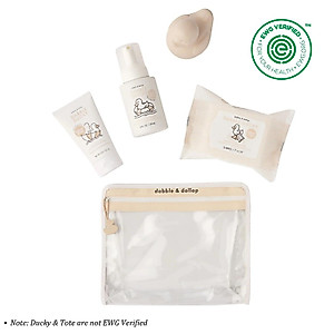 Dabble & Dollop Infant Essentials Kit with Gift Tote - Natural Set for Babies, Fragrance & Essential Oil Free, 100% USA-Made, Dye-Free, Tear-Free, Vegan