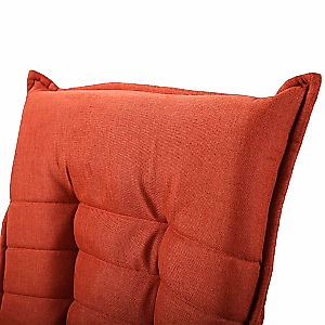 Orange Folding Floor Gaming Chair for Adults 360 Degree Swivel Video Game Chair Sofa with Back Support