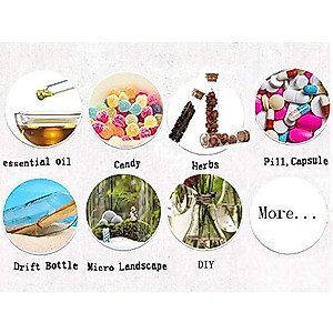 10PCS 40ml 1.4oz Transparent Small Glass Vials Bottles Jars Test Tube Container With Wood Cork Round for Straight Cylinder Test Reagent Bottle Flower Tea Split Powder Bottle