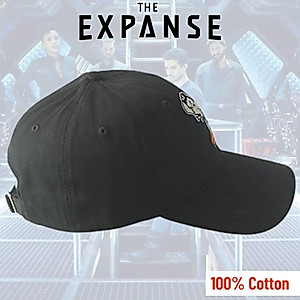 Amazon Studios The Expanse Rocinante Cotton Adjustable Dad Hat with Curved Brim, Black, One Size