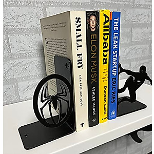 HeavenlyKraft Superhero Decorative Metal Bookend, Non Skid Book End, Book Stopper for Home/Office Decor/Shelves, 5.9 X 3.9 X 3.14 inch per Piece, Support Outside