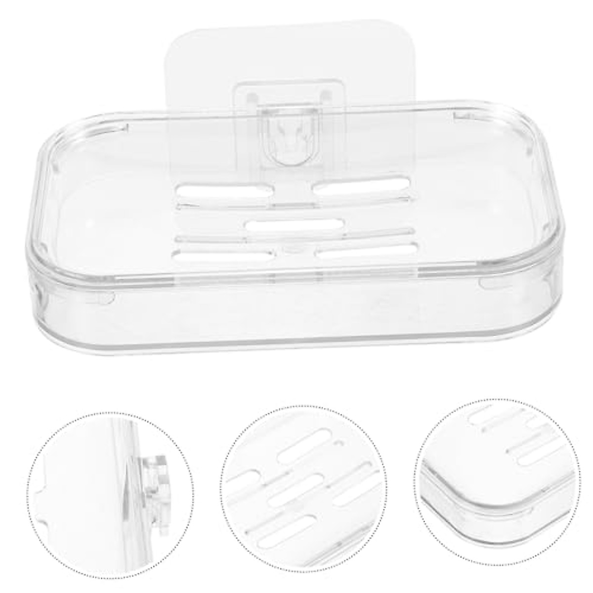 Alipis 3 Pcs Soap Dispenser Pineapple Eye Remover Tool Clear Stand Soap Grid Tray Foam Dispenser Soap Holder Bathroom Soap Drainer Metric Tape Measure Detachable Soap Dish 2 Tier Tray