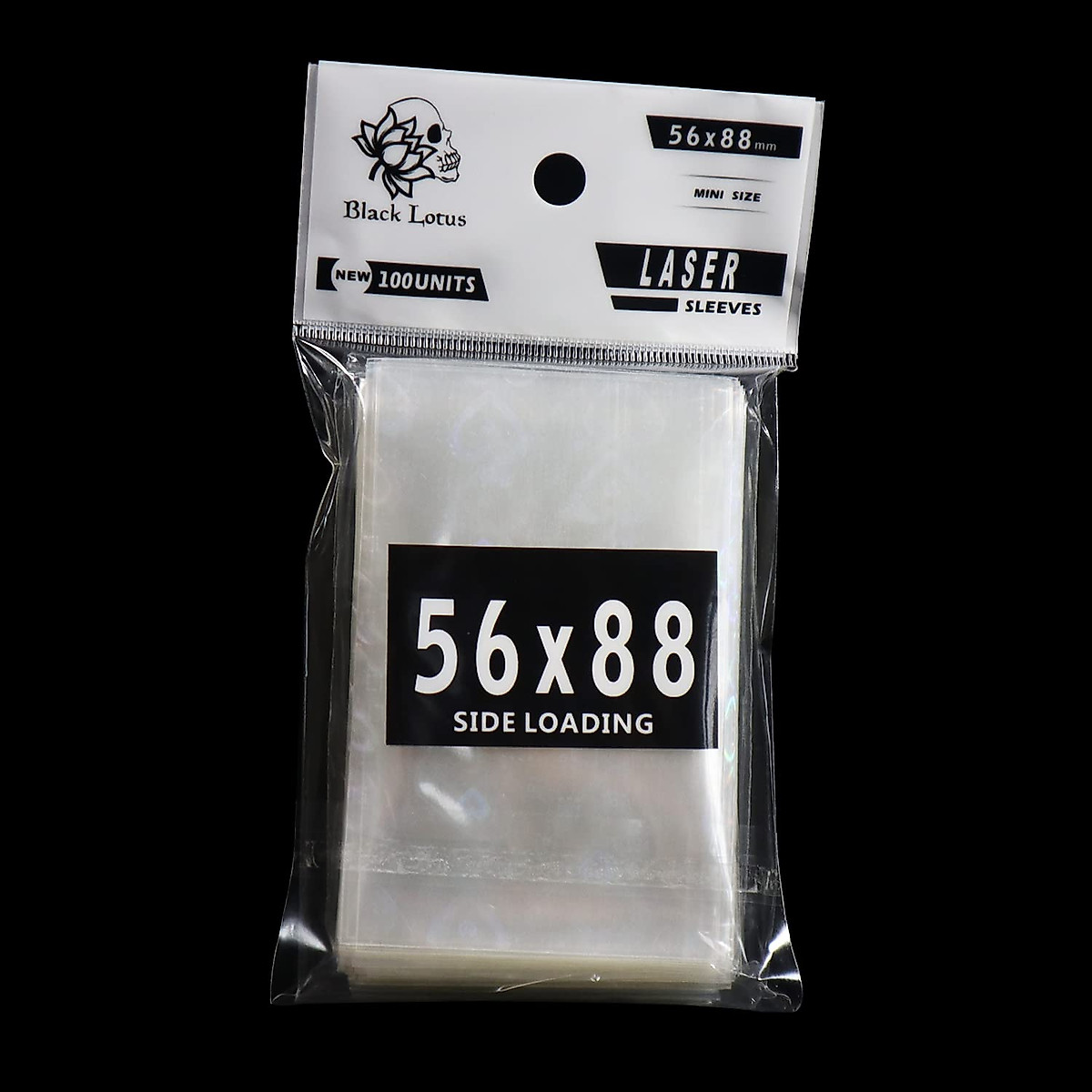 Black Lotus 100pcs/Lot Love Heart-Shape Laser Flashing Card Sleeves Trading Cards Film Magic Kpop Card Protector Holographic Foil Protective Cover (58x89mm)