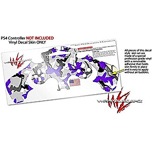 WraptorSkinz Skin Compatible with Sony PS4 Dualshock Controller PlayStation 4 Original Slim and Pro Sexy Girl Silhouette Camo Purple (Controller NOT Included)