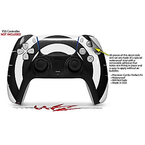 WraptorSkinz Skin Wrap compatible with Sony PS5 DualSense Controller Bullseye Black and White (CONTROLLER NOT INCLUDED)