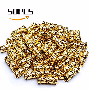 Bail Beads, 50pcs Curved Tube Spacer Beads Antique Alloy Hollow Tube Beads Slide For European Charm Bracelet Necklace Jewelry Making, Antique Golden, 22 x 8 mm, Hole: 5mm
