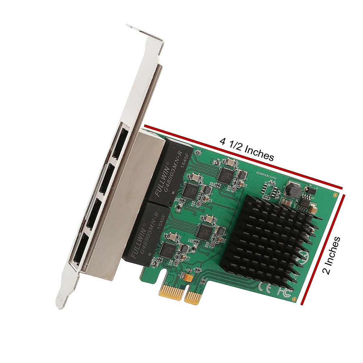 SYBA MULTIMEDIA 4 Port Gigabit Ethernet PCI-e X1 Network Interface Card (SI-PEX24042)