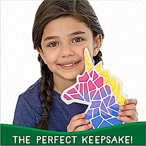Creative Roots Mosaic Unicorn Stepping Stone, Includes 7-Inch Ceramic Stepping Stone & 6 Vibrant Paints, Mosaic Stepping Stone Kit, Paint Your Own Stepping Stone, DIY Stepping Stone Kit Ages 8+