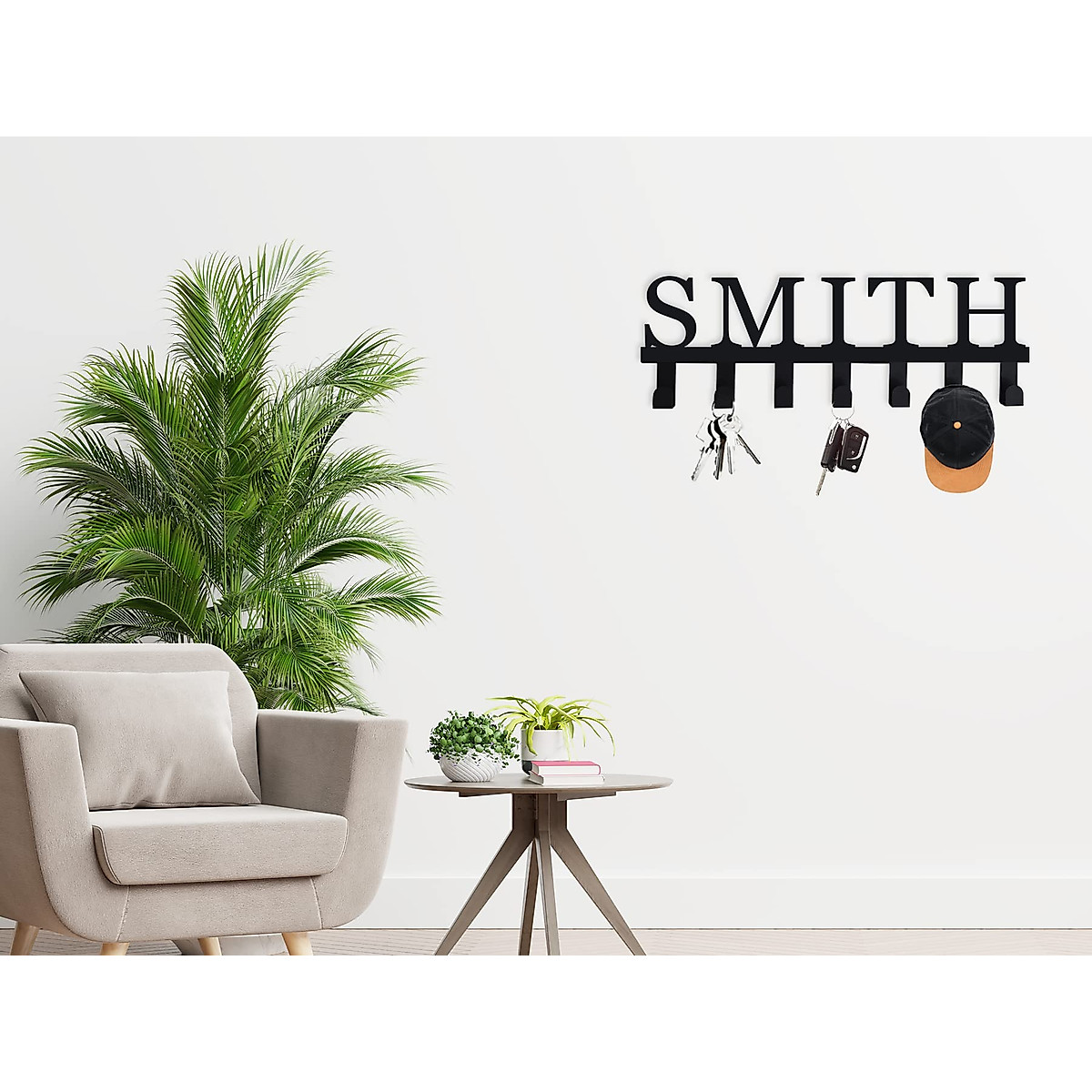 HZYCYYFC Custom Name Key Rack, Personalized Key Holder for Wall, Personalized Name Hook, Backpack Hook, Towel Hook, Personalized Key Hooks for Wall, Key Hanger, Key Holder Wall Mounted