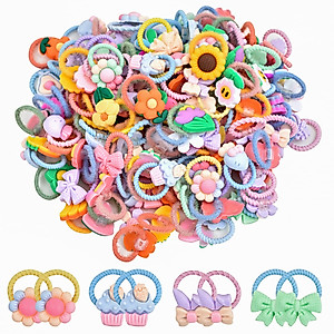 70Pcs Cute Small Baby Hair Ties - Colorful Hair Accessories Ponytail Holders Elastic Hair Rubber Bands Hair Accessories For Baby Girls Toddler Girl