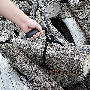 Felled Log Tongs Lifting Firewood Tongs - 10in Manual Log Lifter Logging Tongs Moving Trees and Camping Logs