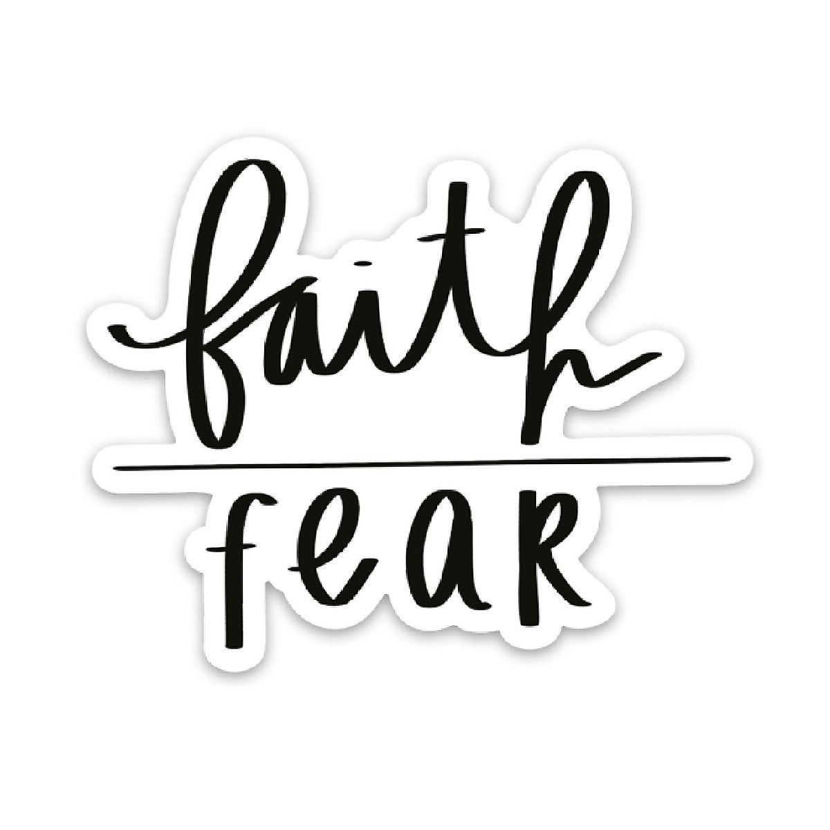 Swaygirls Christian sticker | Faith greater than fear sticker | Faith over fear decal | Christian stickers about Jesus, God, Bible verse quotes, scripture