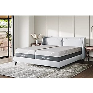 Sven & Son Split California King Mattress, Bed in A Box, 12" Luxury Cool Gel Memory Foam, Pressure Relief & Support, 10" Year Warranty, Designed in USA (Split Cal King, Mattress Only 12" Medium)