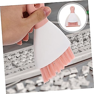 Hoement Household Supplies Dog Cleaning Kit Mini Broom Broom Cage Cleaner Small Broom and Dustpan Cleaning Brush Mini Saucepan to Attach to Door Cleaning Broom Keyboard Cleaner Brush