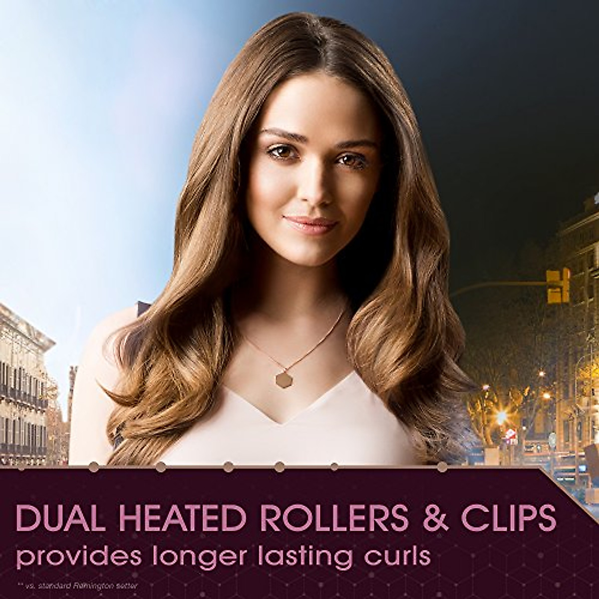 Remington H9100S Pro Hair Setter with Thermaluxe Advanced Thermal Technology Electric Hot Rollers 11 ¼", Purple, 1 Count