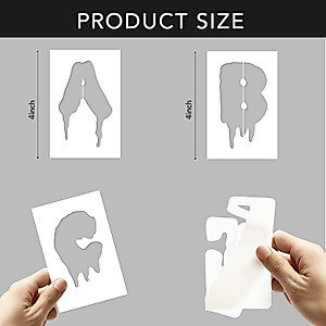 26pcs Halloween Letter Stencils Alphabet Painting Stencil Reusable DIY Drawing Letter Stencil for Painting on Wood Canvas Template Paint Stencils for Crafts Fabric Home Décor (4 Inch)