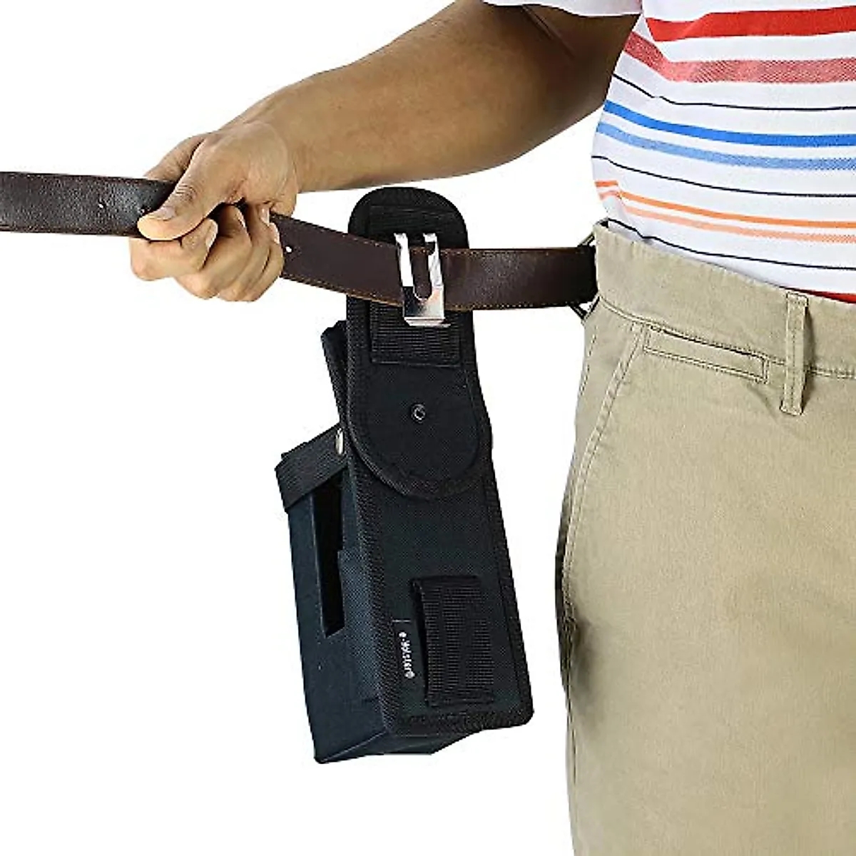 e-Holster Barcode Scanner Holster (Large), Ballistic Nylon Carrying Case Pouch for Pistol-Grip Mobile Computers, with Belt Clip, Belt Loop, Shoulder Strap, for Zebra MC9300, MC9200, MC9500
