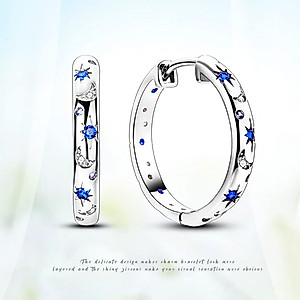 TINSLO 925 Sterling Silver Small Ring Type Personality Earrings, Hoop Huggie Earrings ，The best gift for ladies