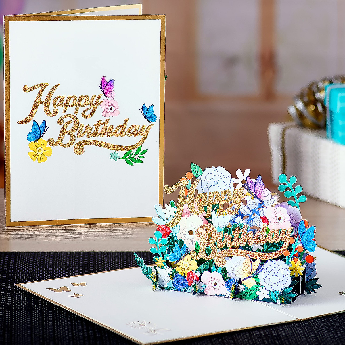 Happy Birthday Pop Up Card by DEVINE Popup Cards | 3D Birthday Card for Mom Dad | Pop Up Greeting Cards | Pop Up Birthday Cards for Women | 3D Cards Love
