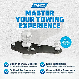 EAZ-LIFT Left or Right 2-inch Ball Mount Adapter | Made of Durable Powder-Coated Steel | (48386)